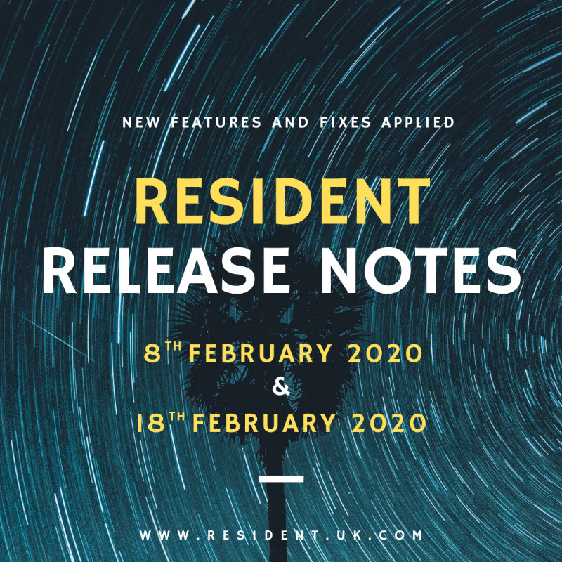 Resident Release Notes - February 2020 - Resident